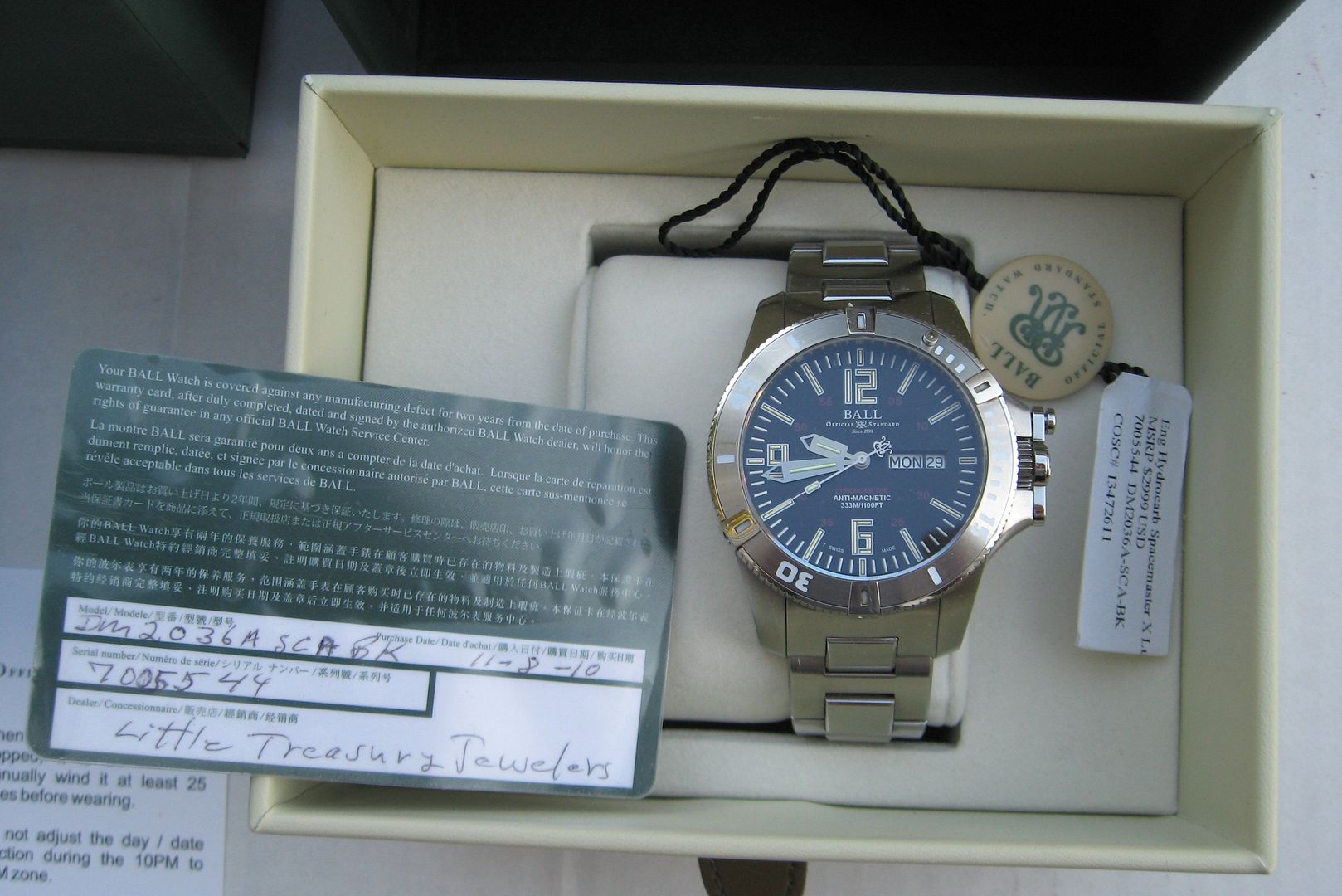 FS: Ball Engineer Hydrocarbon Spacemaster Glow (X-Lume) | WatchUSeek ...