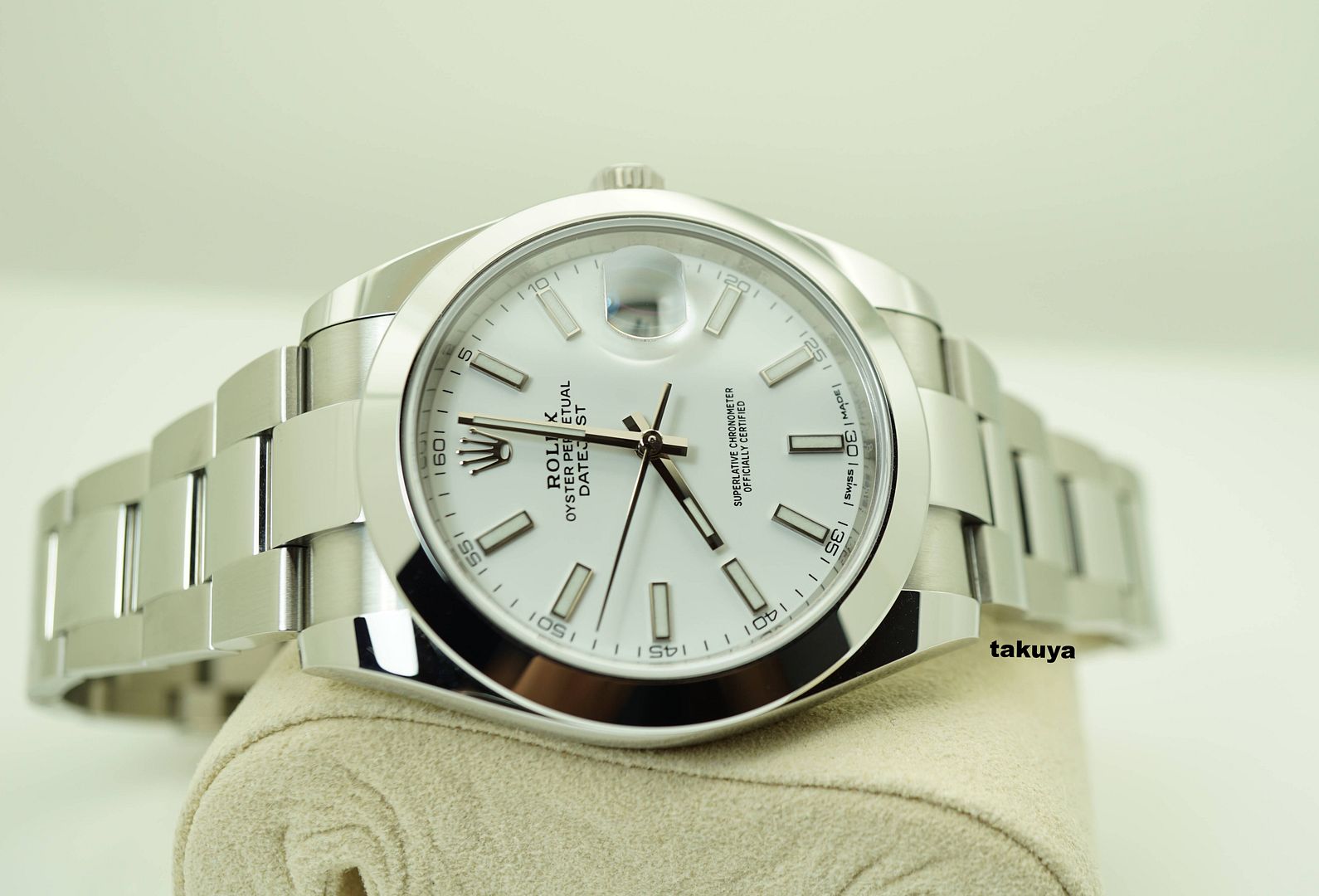 FSOT:Rolex 126300 DATEJUST 41 SS WHITE STICK OYSTER BAND NEW MODEL ...